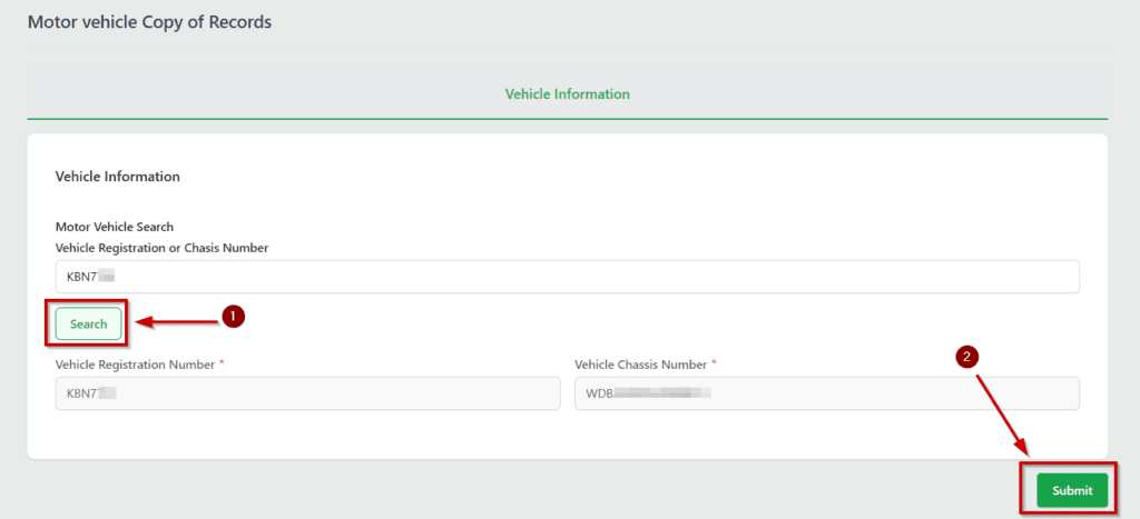 Motor Vehicle Search in Kenya 2025